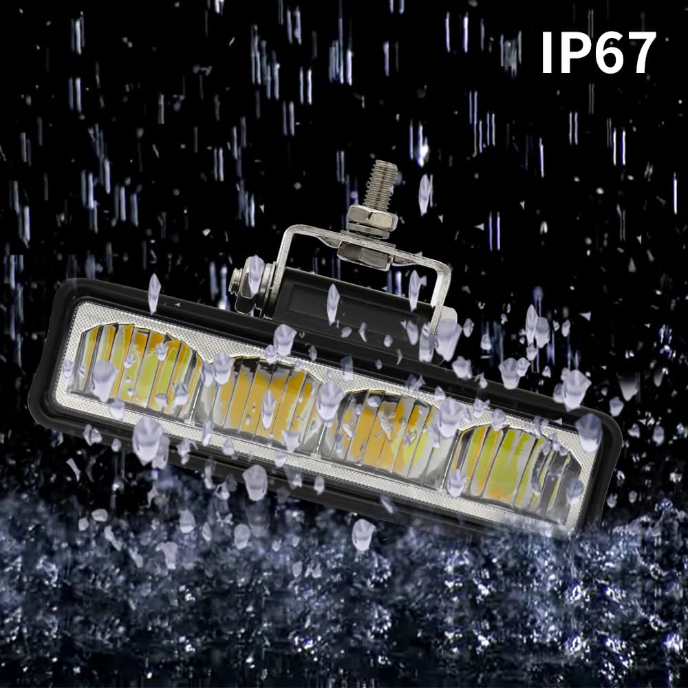 Snapklik.com : LED White/Yellow Dual Color Fog Lights Driving Lights ...