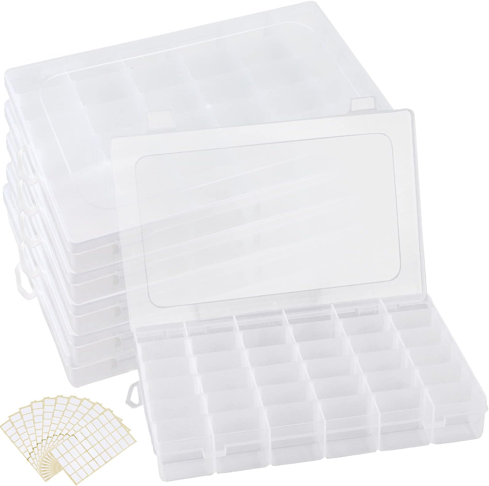 Amazon.com: MAHIONG 6 Pack 36 Grids Plastic Organizer Box with ...
