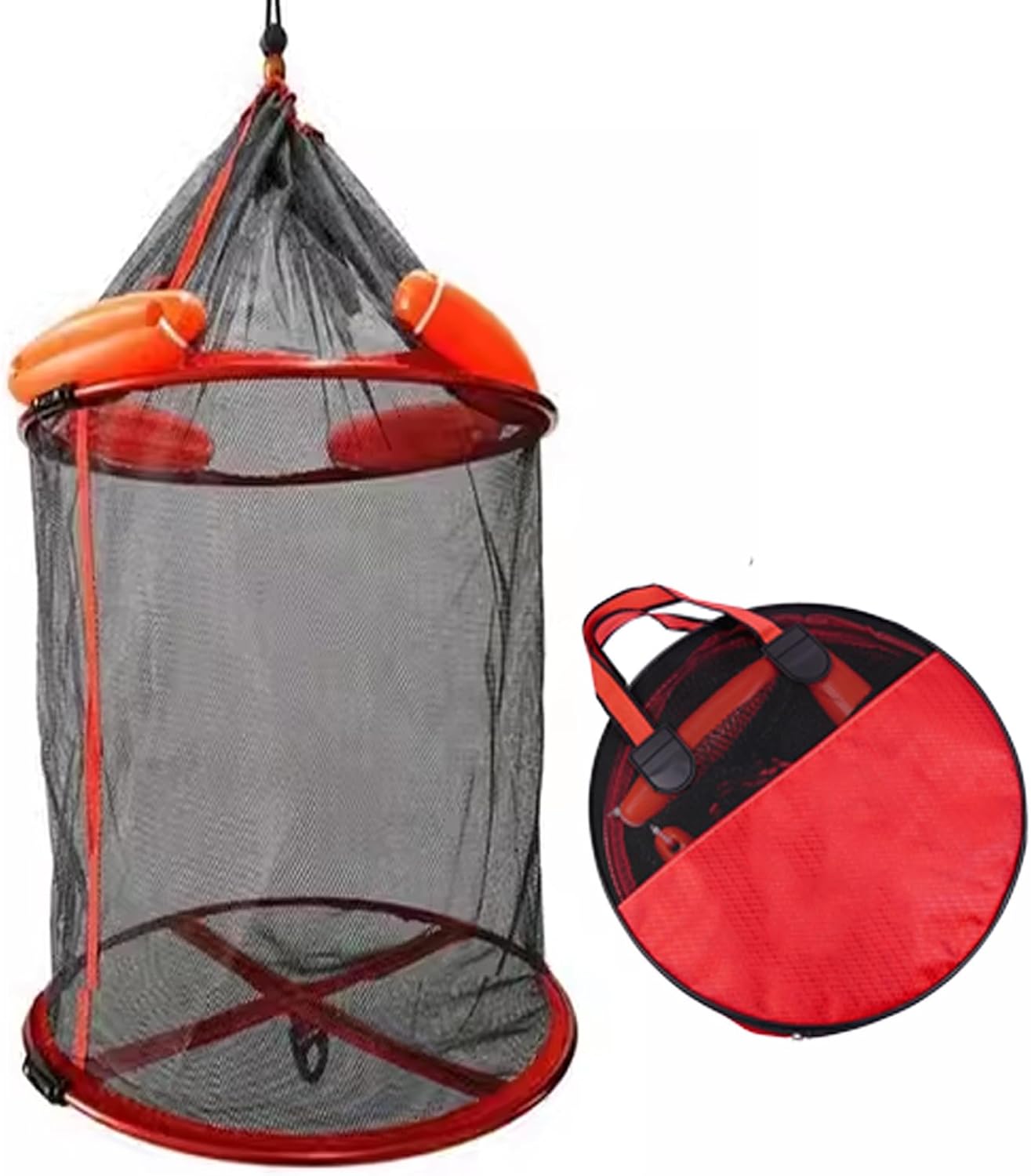 Amazon.com : Large Foldable Floating Fishing Net Fish Basket, Holds up ...