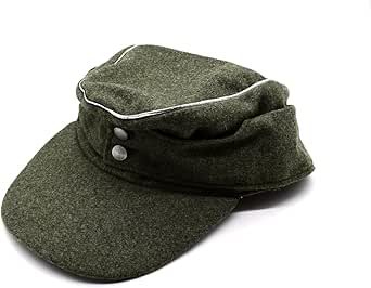 Amazon.com: WWII German Officer M43 WH EM Field Panzer Wool Cap Hat ...