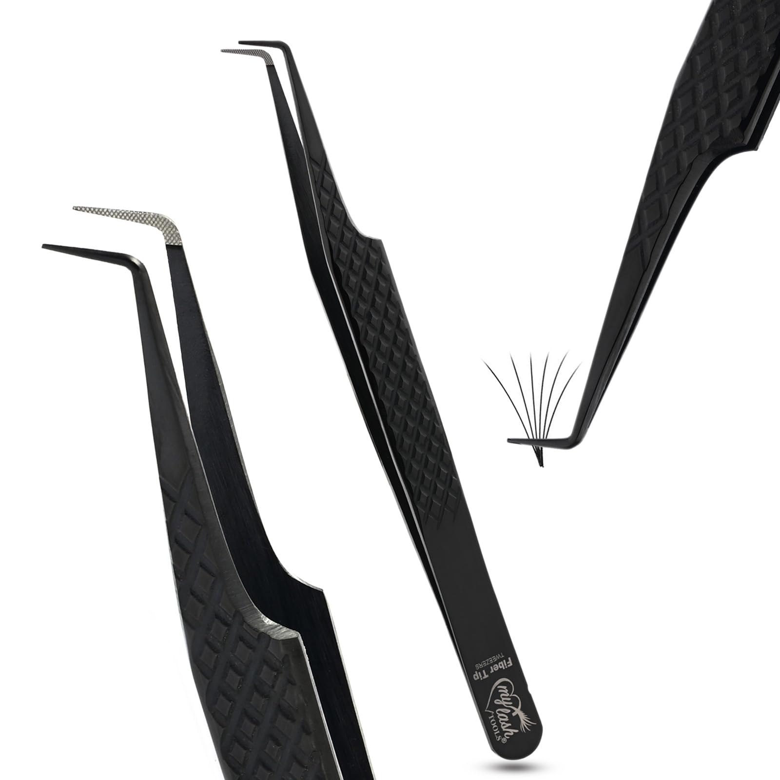 Amazon.com : My Lash Tools Fiber Tip Lash Tweezers for Eyelash ...