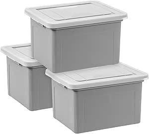 IRIS USA 33.1 L File Box Plastic File Organizer for Letter/Legal File ...