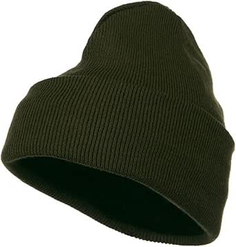 Artex Fleece Lined Cuff Plain Beanie - Olive at Amazon Men’s Clothing ...