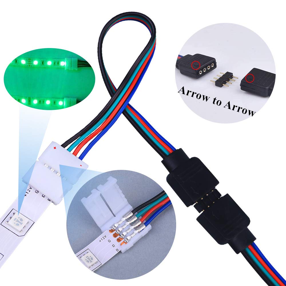 Buy LED Strip Connector Kit, Light Strips Solderless Connectors for ...