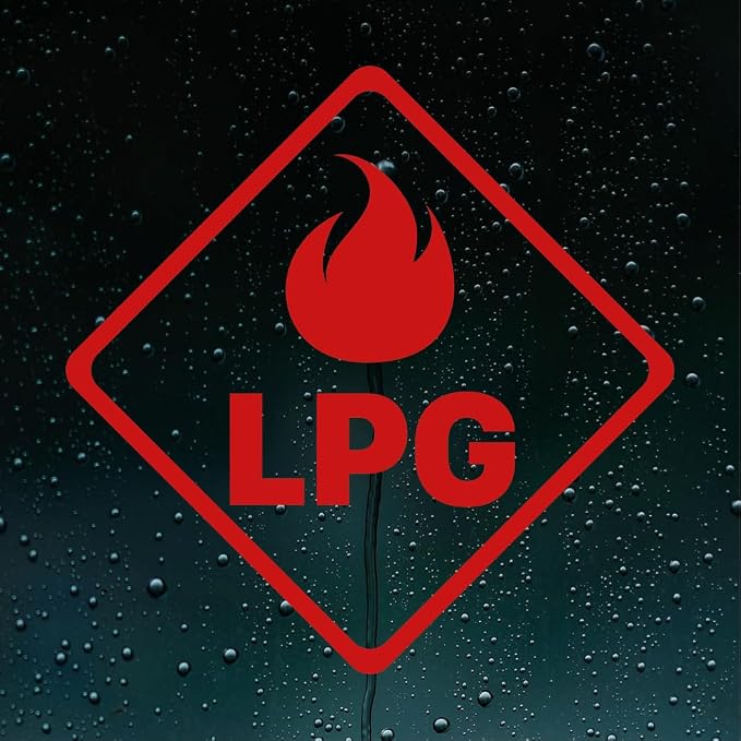 LPG Liquefied Petroleum Gas Logo Symbol Vinyl Safety Caravan Decal ...