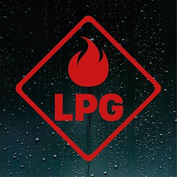LPG Liquefied Petroleum Gas Logo Symbol Vinyl Safety Caravan Decal ...