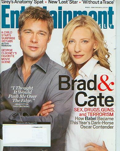 Entertainment Weekly November 3 2006 Brad Pitt, Cate Blanchett (#905 ...