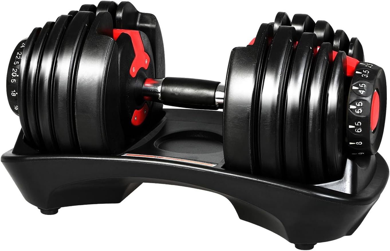 Centra Single Fitness 24kg Adjustable Dumbbell Fast Adjust Gym Exercise ...