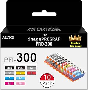 Amazon.com: Allton PFI-300 PFI300 Ink Cartridge High Capacity Compatible PFI 300 Ink Cartridges ...