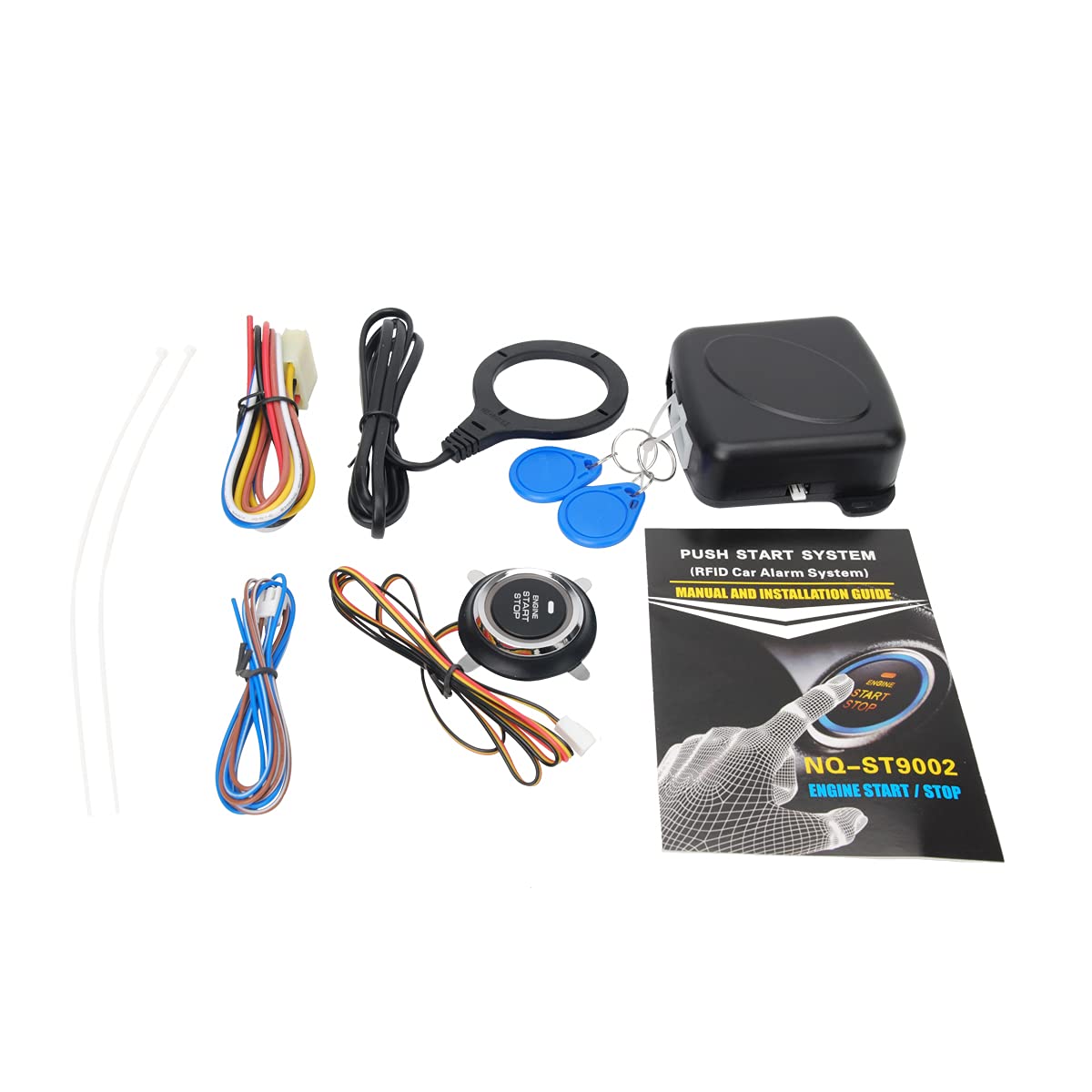 HIWOWSPORT Car Ignition Switch 12V RFID Engine Start Push Button ...