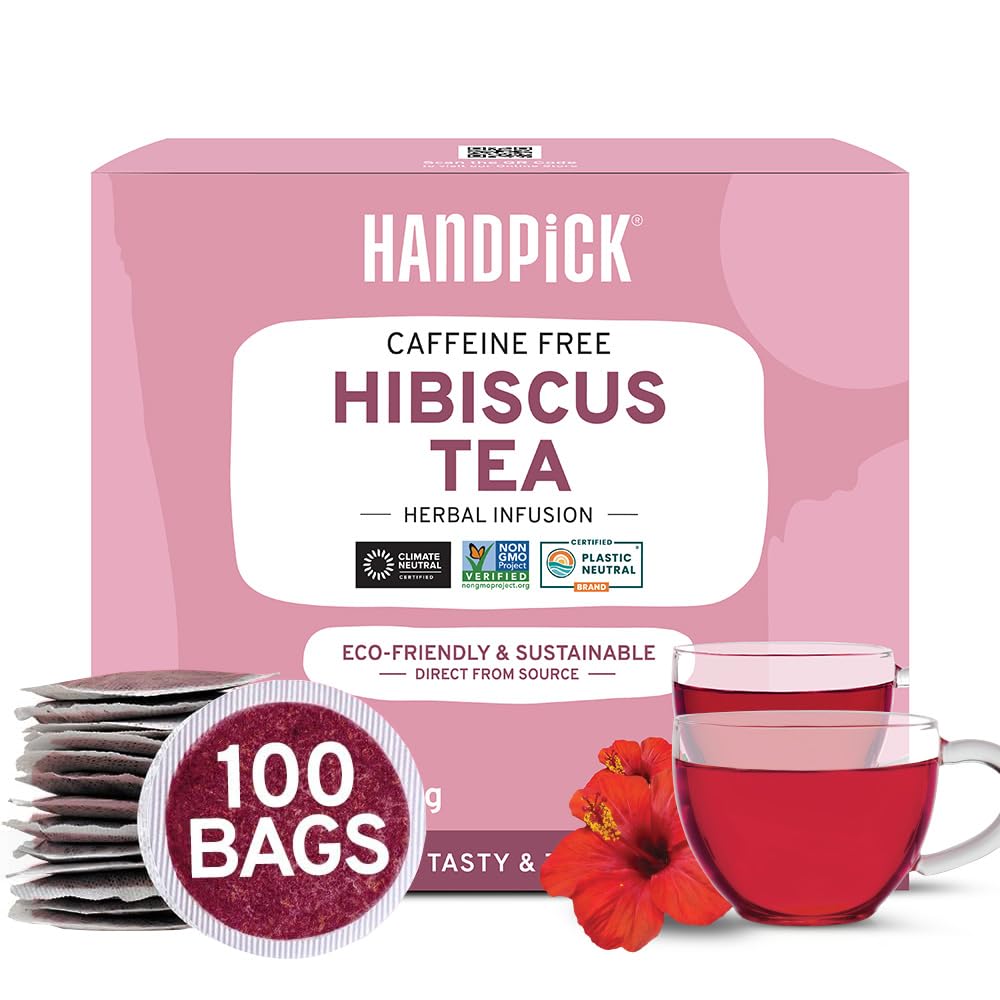 Amazon.com: HANDPICK, Hibiscus Tea Bags (100 Tea Bags), 2g/Tea Bag ...