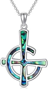 MisBety Ghost Band Necklace 925 Sterling Silver Abalone Shell Ghost BC ...