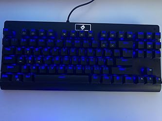 Amazon.com: EagleTec KG040 Mechanical Gaming Keyboard Blue LED RGB ...