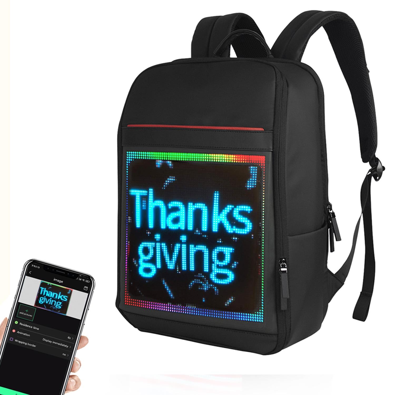 Amazon.com: TASEKAWA LED Backpack with Programmable Display, Bluetooth ...
