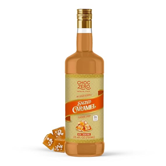 Amazon.com: ChocZero Sugar Free Coffee Syrup, Salted Caramel Flavor ...