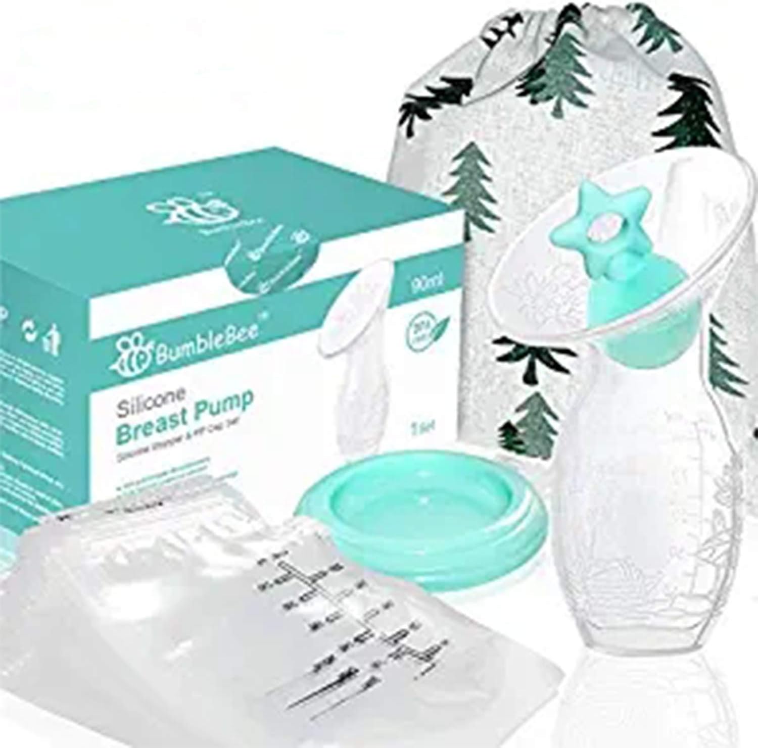 Amazon.com : Bumblebee Manual Breast Pump with 30PCS Milk Storage Bags ...