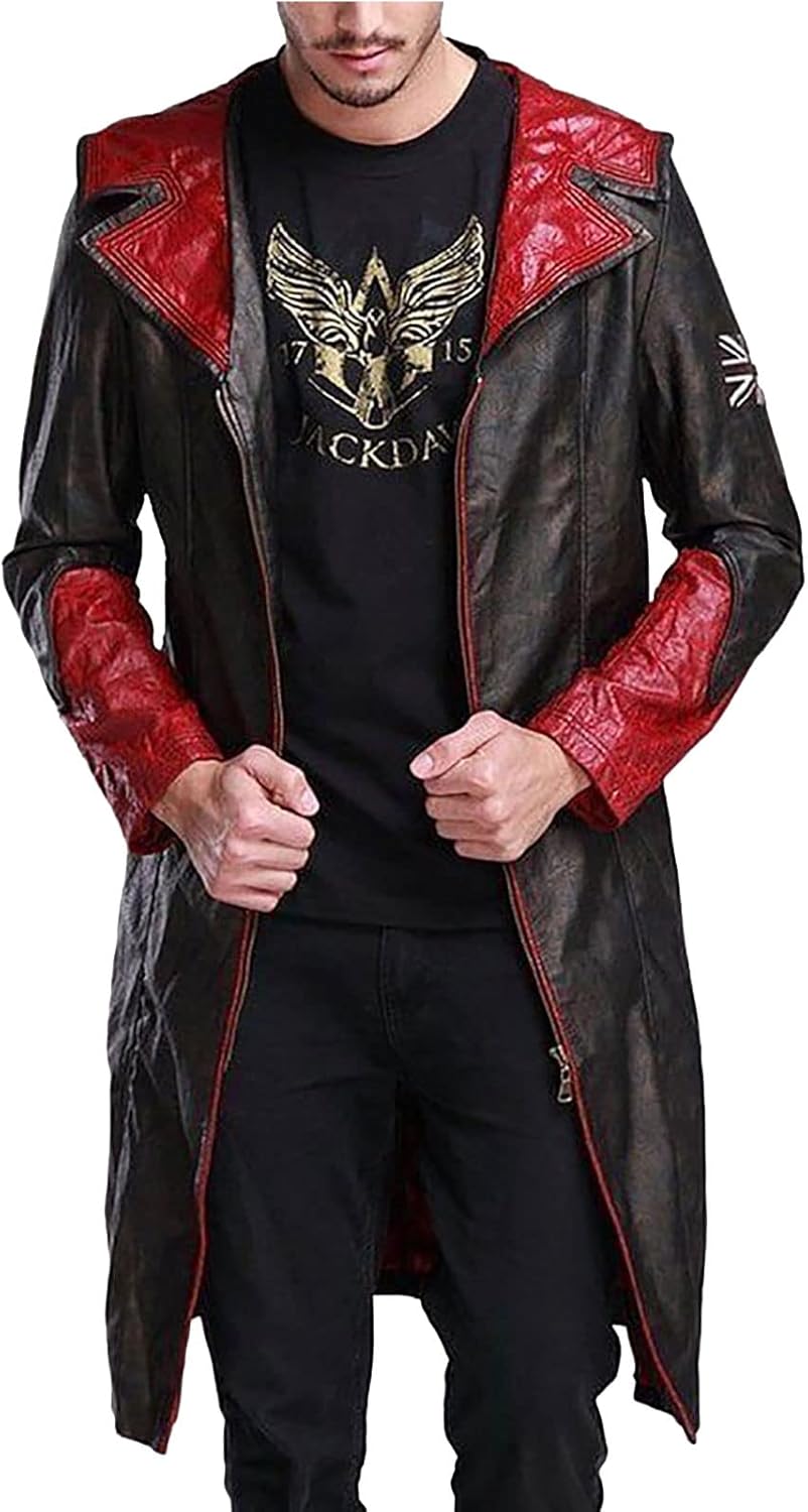 Devil May Cry 5 DMC Dante Men's Leather Coat Jacket Cosplay Costumes ...