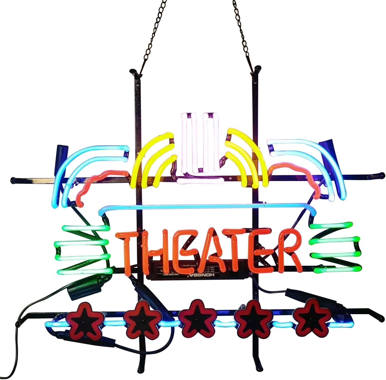 Amazon.com : Neon Signs Bar Theater Glass Neon Signs for Office Hotel ...