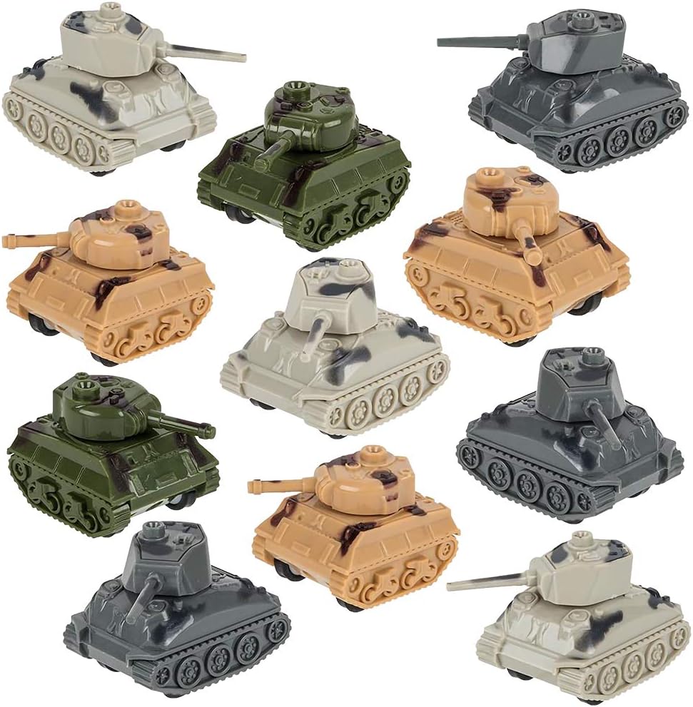Amazon.com: ArtCreativity Mini Pullback Tanks (Pack of 24) Fun Army ...