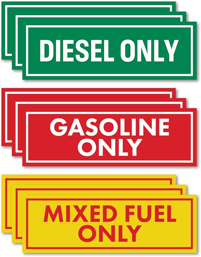 Amazon.com - Sutter Signs 9pc Diesel Only/Gasoline Only/Mixed Fuel Only ...