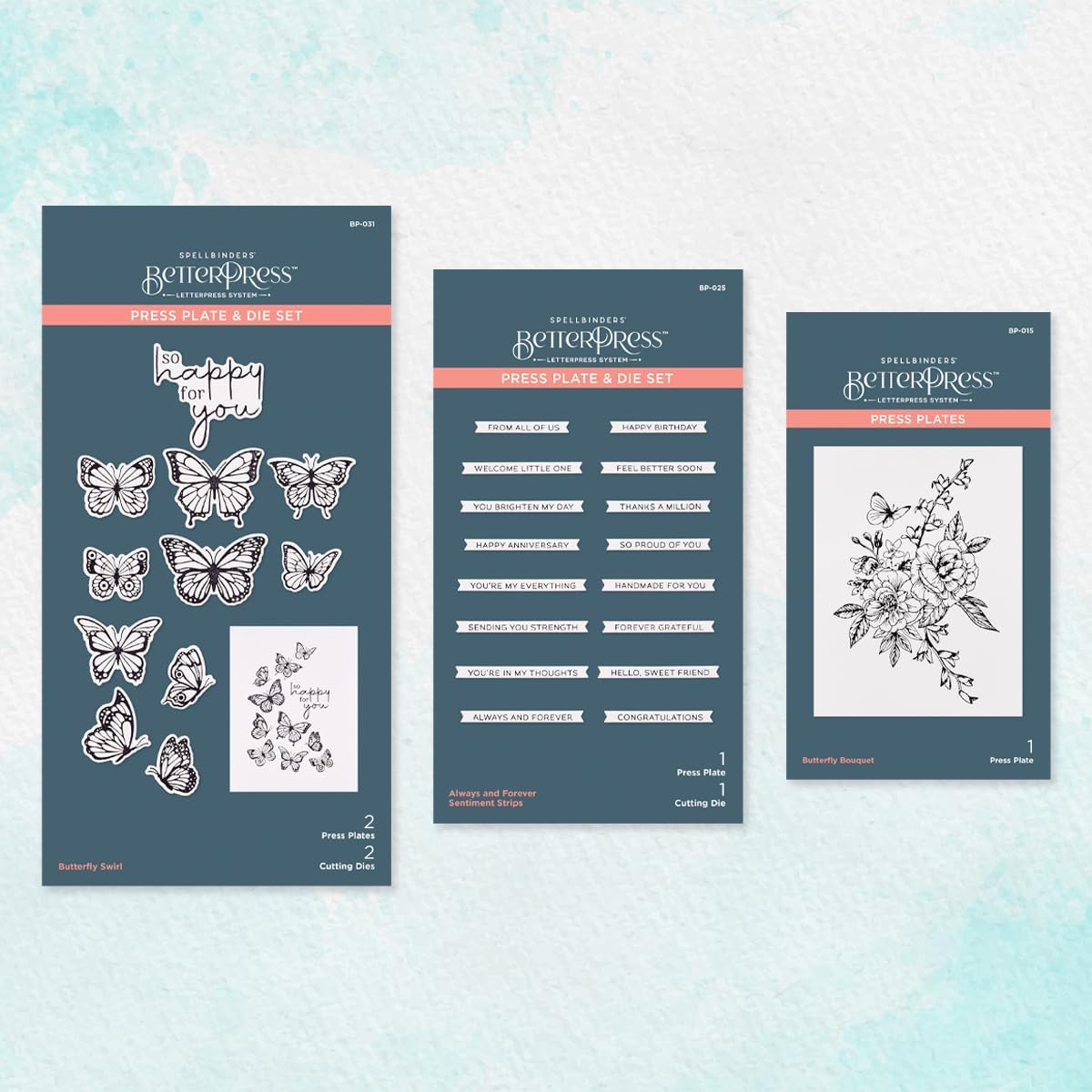 Amazon.com: Spellbinders BetterPress Butterfly Press Plate and Die Set ...