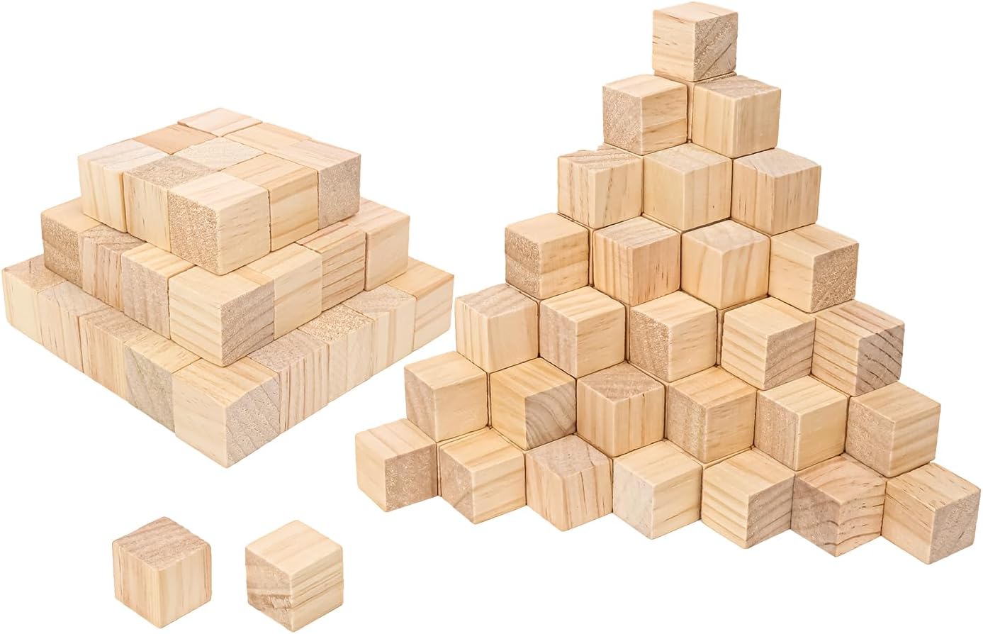 Amazon.com: Geytetqi 200 PCS Solid Wood Square Cube for Crafts, 1 Inch ...