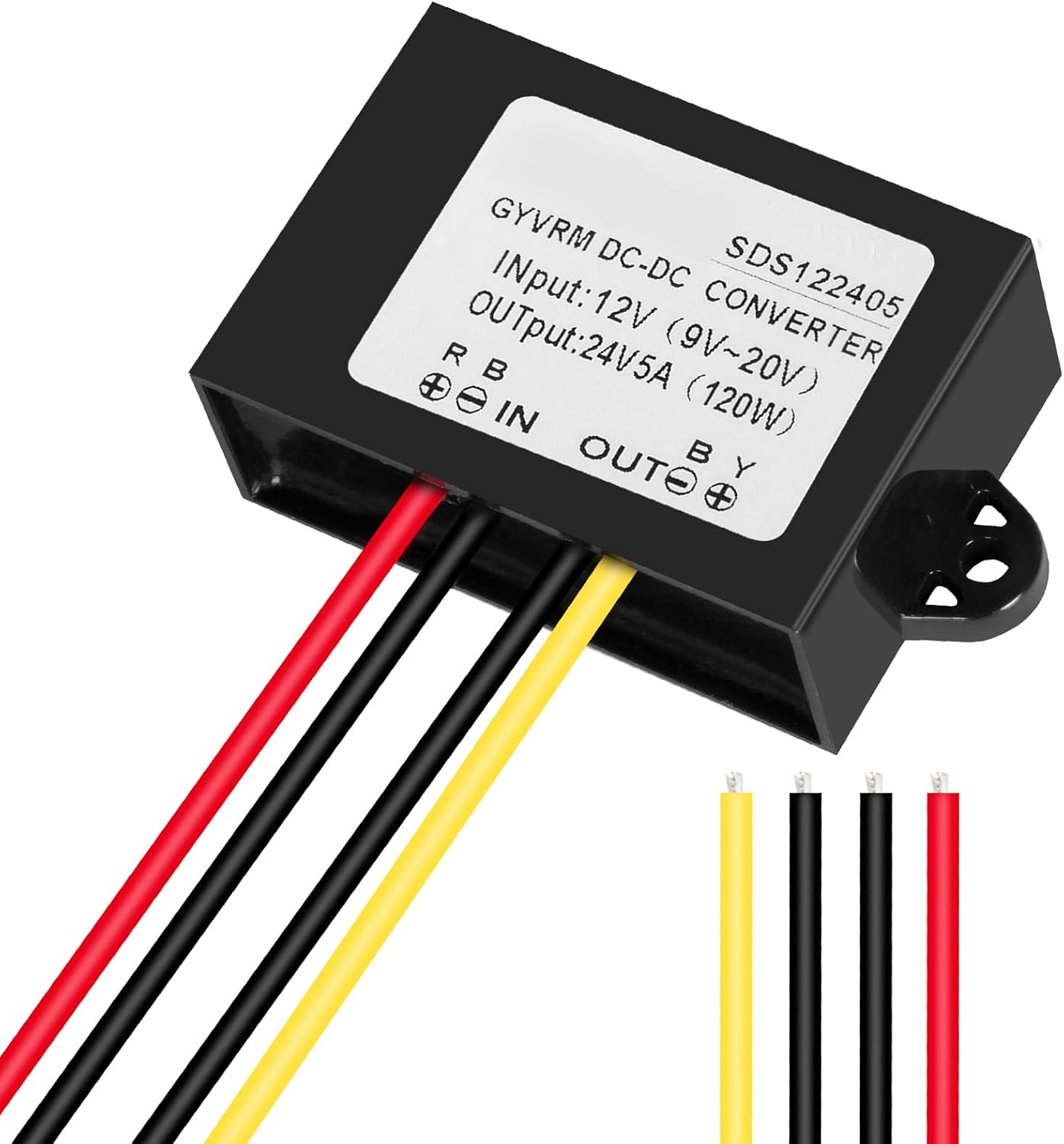 DC-DC Power Converter 12V to 24V 5A Boost Module 120W Step Up Module ...