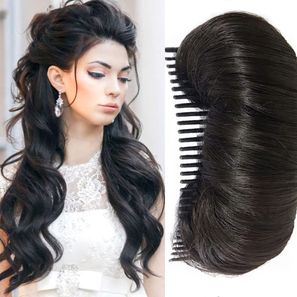 Amazon.com : MDRTIRIM Hair Bun Invisible False Hair Clip Bump It Up ...