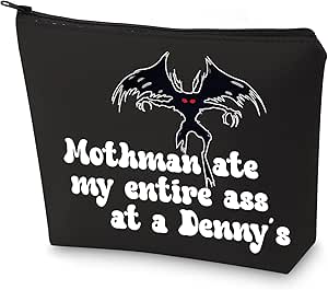 Amazon.com: WZMPA Mothman Cosmetic Bag Mothman Lover Gifts Mothman Ate My Ass At Dennys Makeup ...