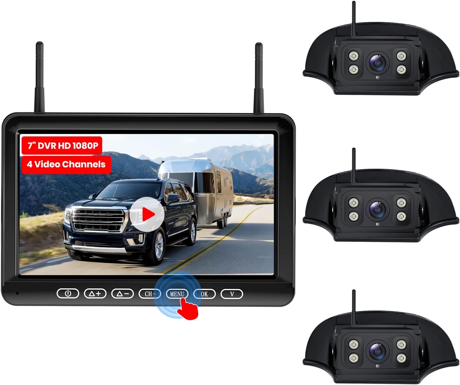 Amazon.com: 3-Pack RV Backup Camera Wireless Pre-Wired for Furrion ...