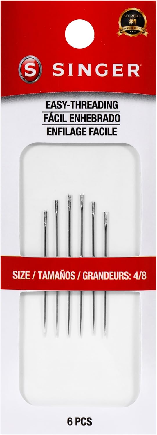 Amazon.com: SINGER Easy-Threading Hand Sewing Needles Set - Assorted Sizes 4-8, Quick Threading ...