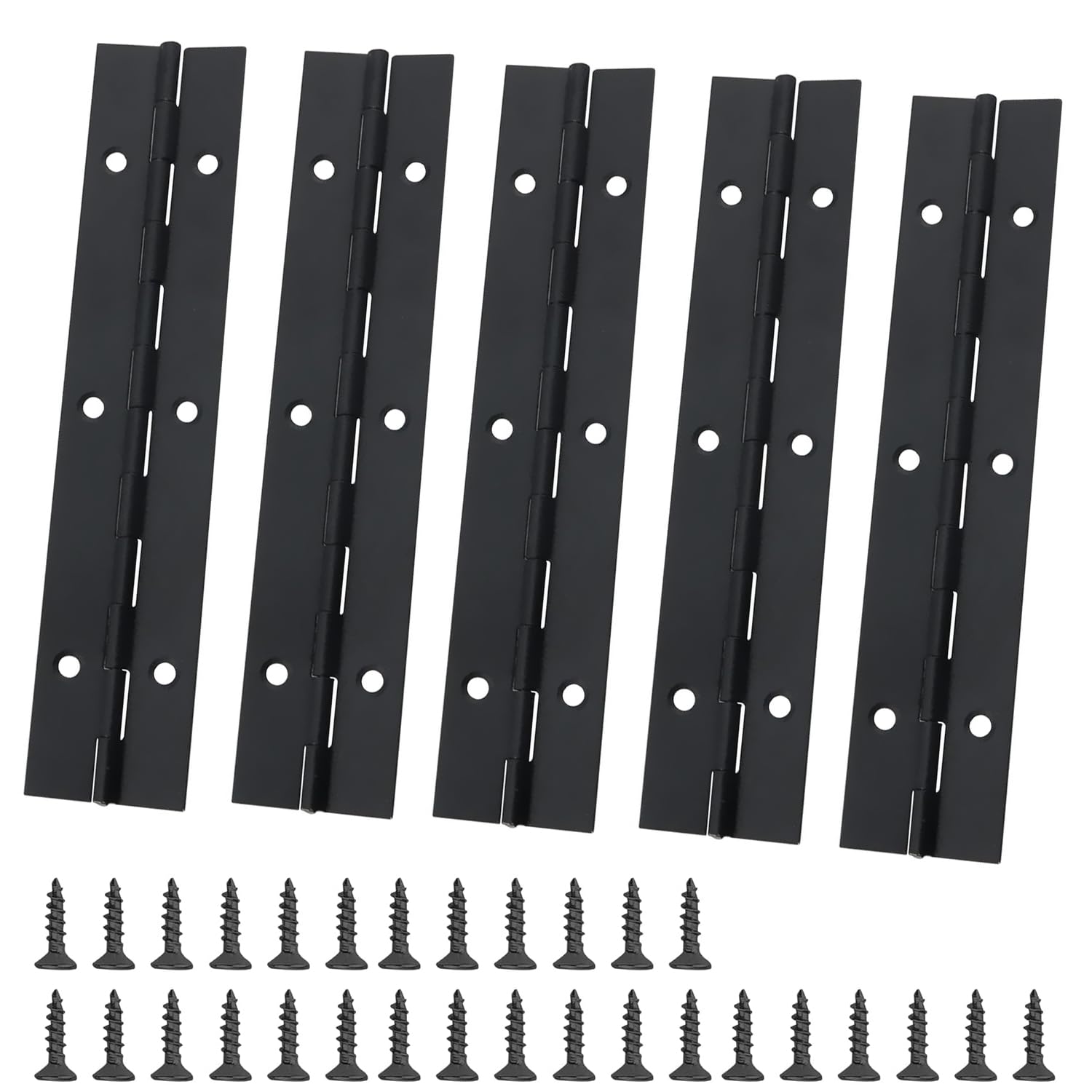 6 Inch Long Stainless Steel Continuous & Piano Hinges, 5 PCS Hinges ...