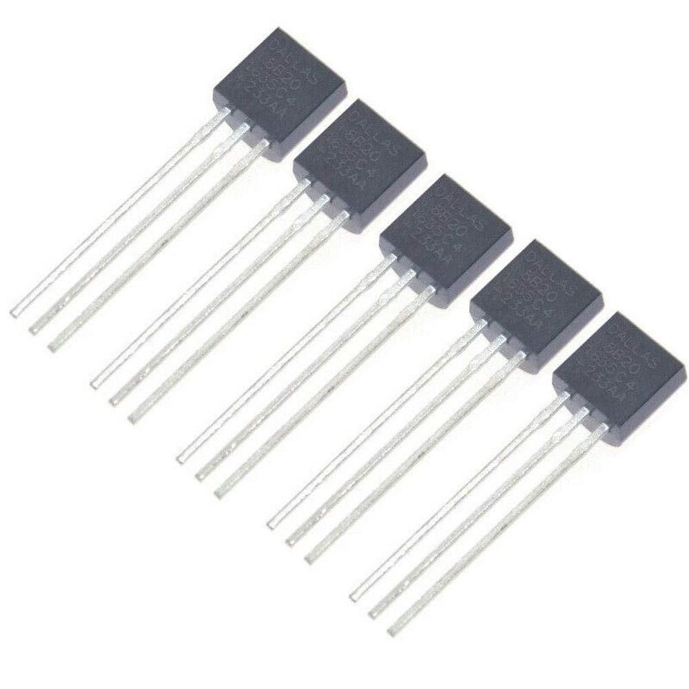 5PCS Dallas DS18B20 18B20 TO-92 Thermometer Temperature Sensor: Amazon ...