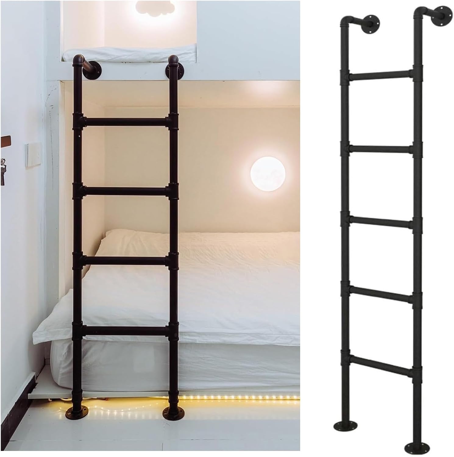 Amazon.com: Wall Mounted Ladder for Home Loft, Customizable Size ...