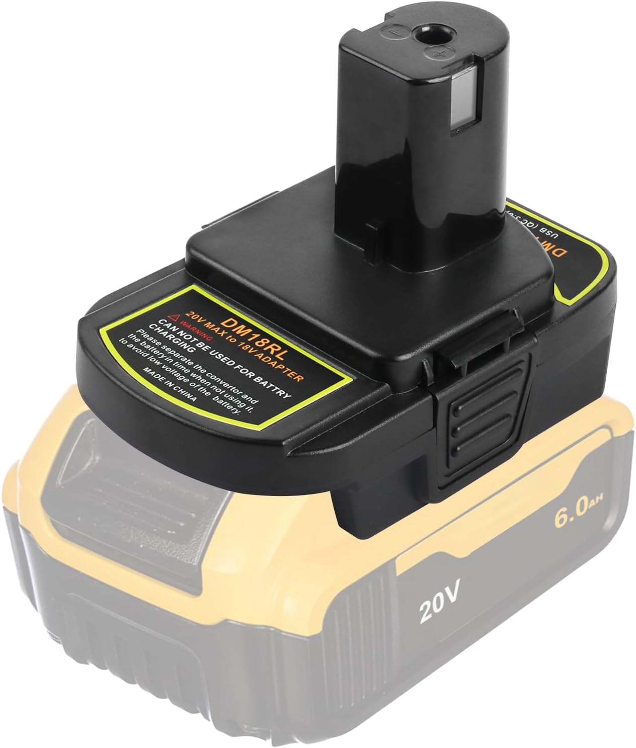 Amazon.com: TENMOER DM18RL Battery Adapter for Dewalt to Ryobi Battery ...