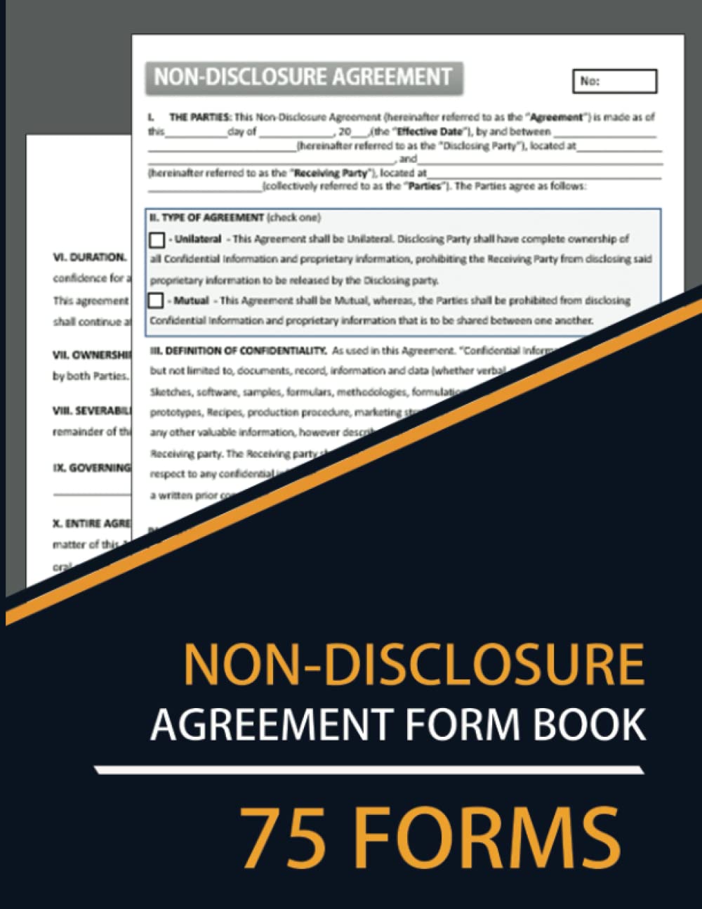 Amazon.com: Non-Disclosure Agreement Form Book: Prohibit Employees and ...