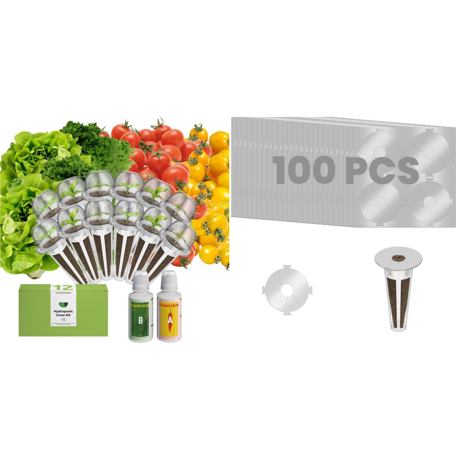 Amazon.com : inbloom Organic Salad Green Seed Pod Kit and 100pcs Pod ...