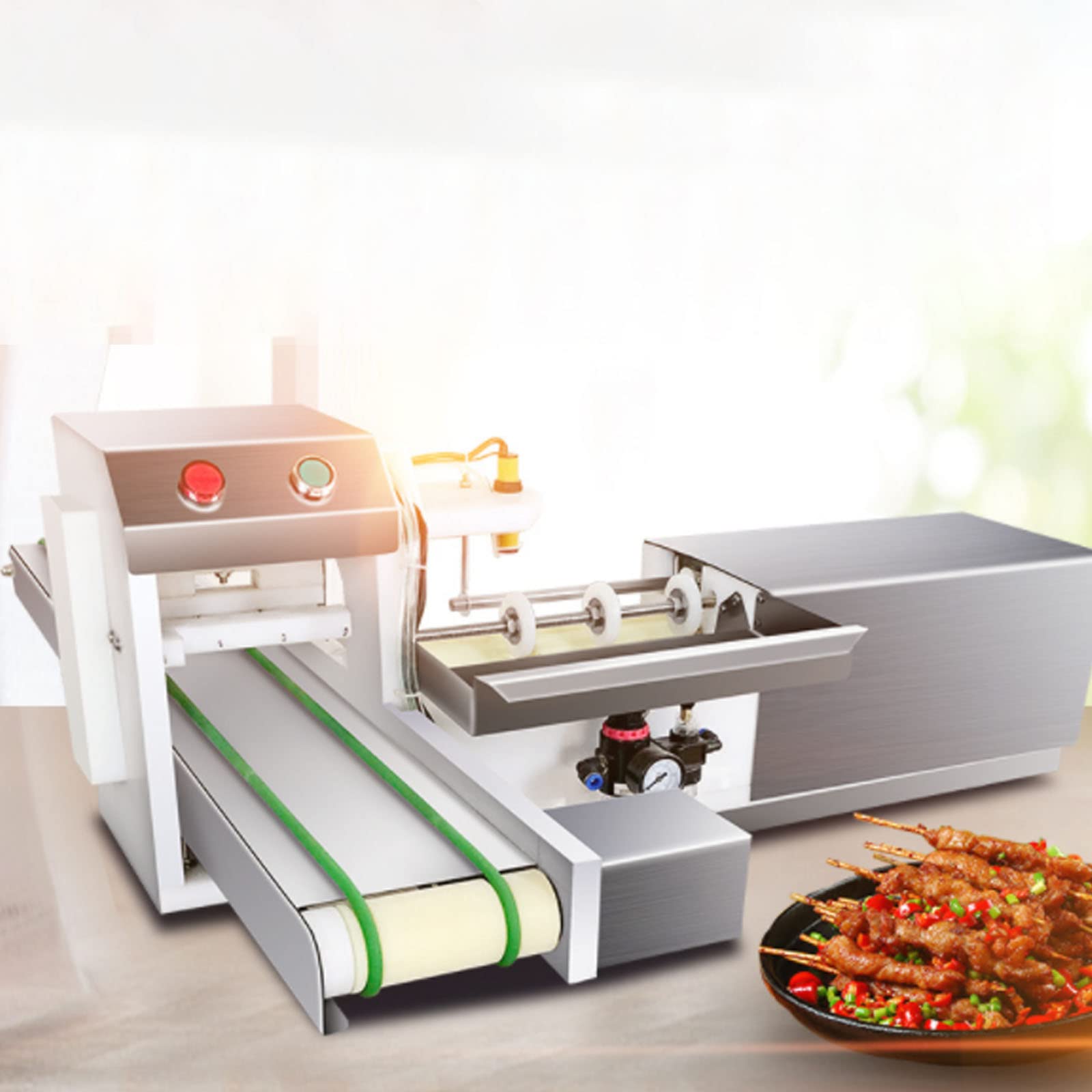 Amazon.com: Automatic Wear Meat Skewer Machine, 15W Easy to Oprate ...