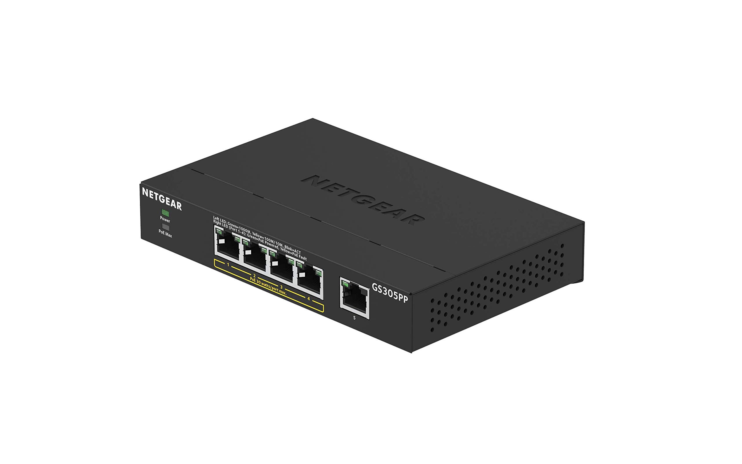 Amazon.com: NETGEAR PoE Switch 5 Port Gigabit Ethernet Unmanaged ...