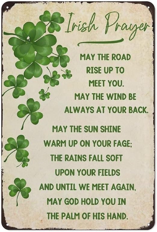 Amazon.com: May the Road Rise Up to Meet You Metal Tin Sign Irish ...