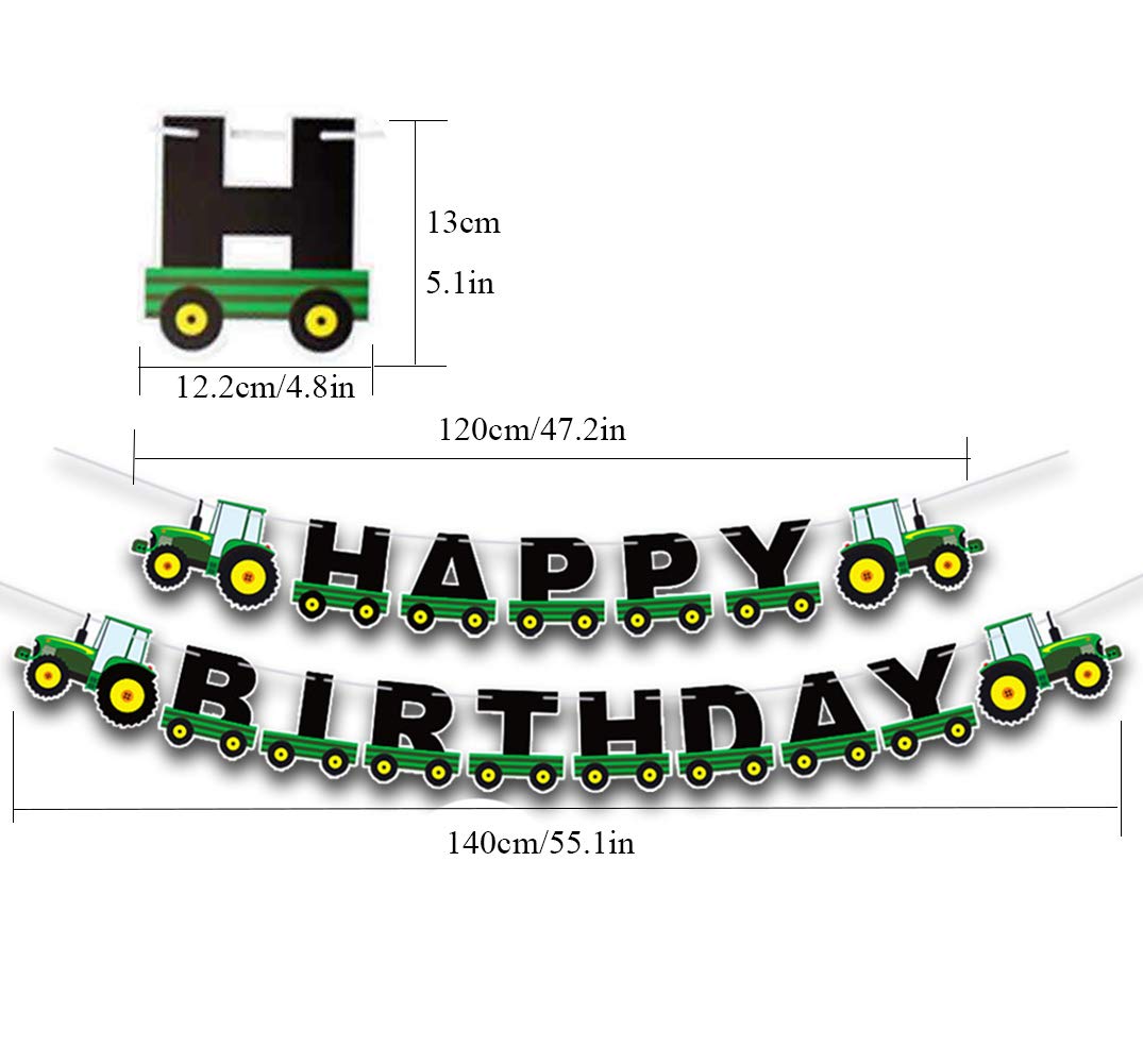 59 Pieces Farm Tractor Theme Party Decorations Tractor Happy Birthday ...