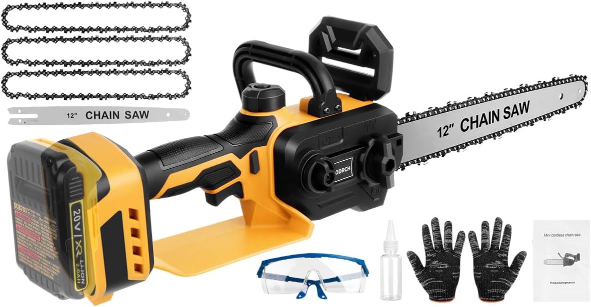 Amazon.com : DEWALT 20V MAX 12" Cordless Chainsaw, Bare Tool Only ...