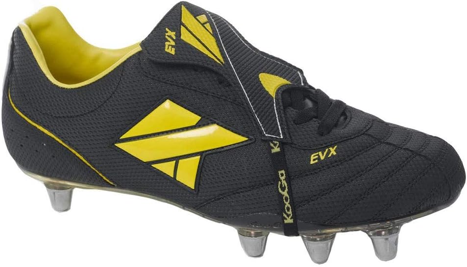 Kooga EVX low cut soft toe rugby boot [black] - UK 15: Amazon.co.uk ...
