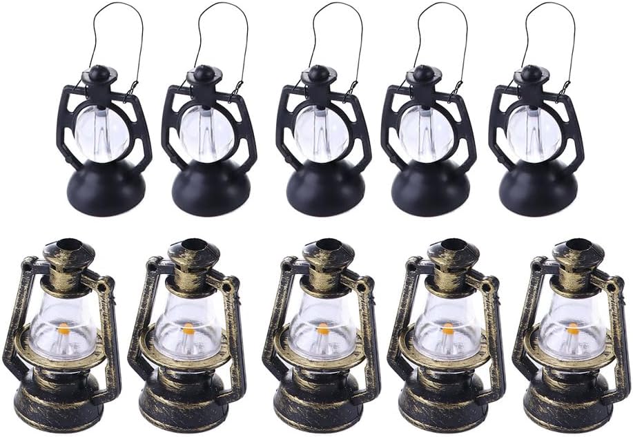 Amazon.com: Leadigol 10pcs Miniature Kerosene Oil Lantern,Antique ...