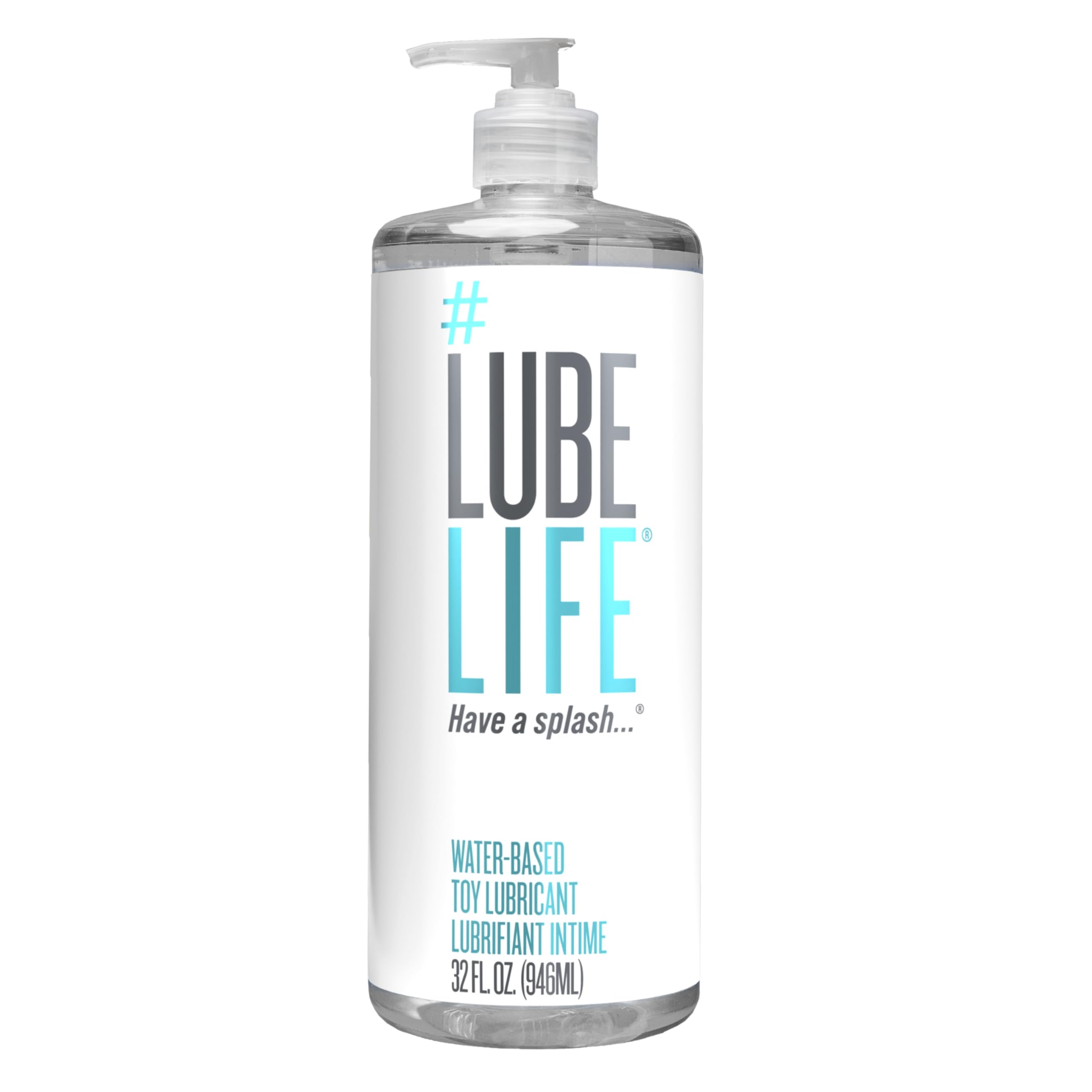 Lube Life Water-Based Toy Lubricant, 32 Fl Oz (946mL) Toy-Safe lube for ...