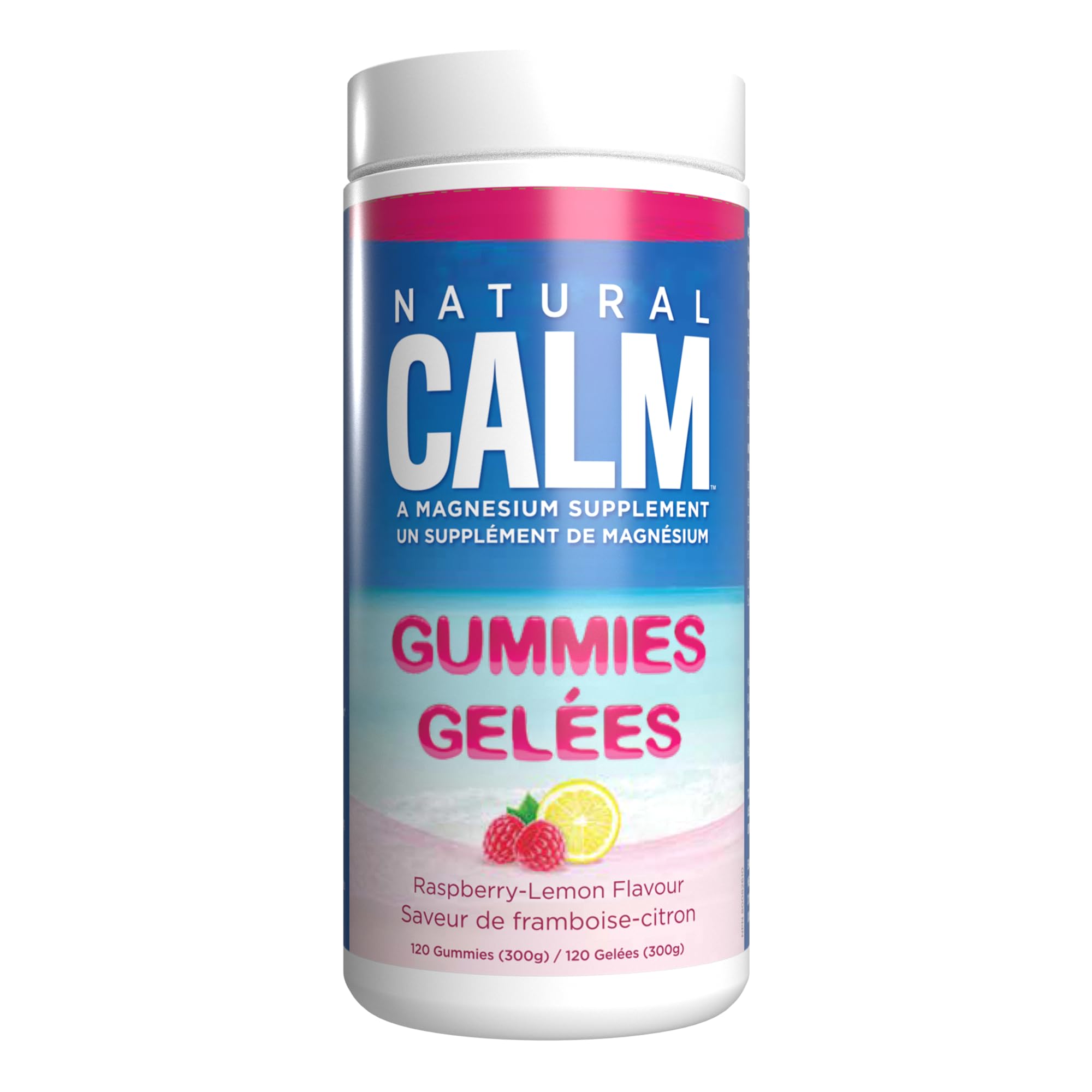 Natural Calm Magnesium Gummies (Raspberry Lemon Flavour), 120 Count ...