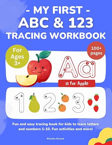 My first ABC & 123 Tracing Workbook Cover: A Learning and Activity Book ...