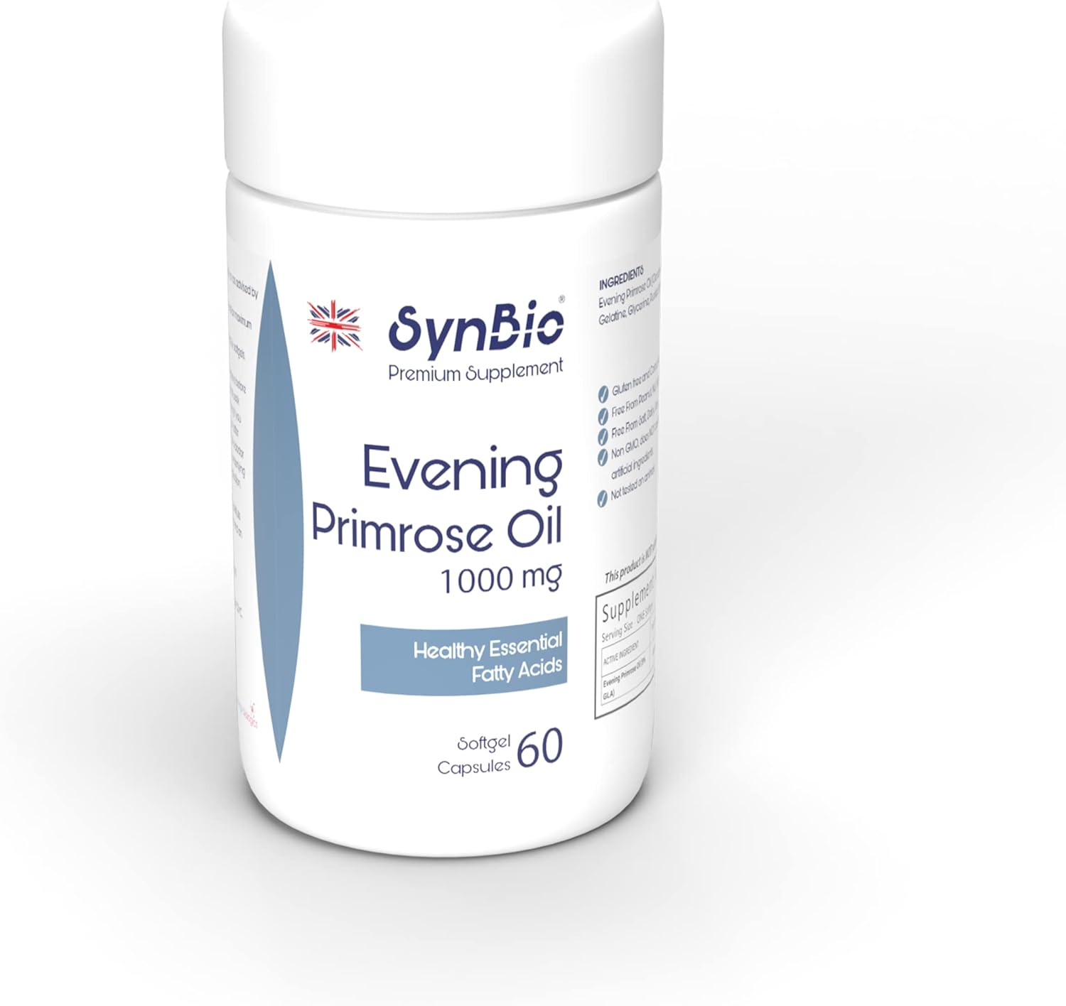 SynBio Premium – Evening Primrose Oil 1000mg Capsules | Cold Pressed ...