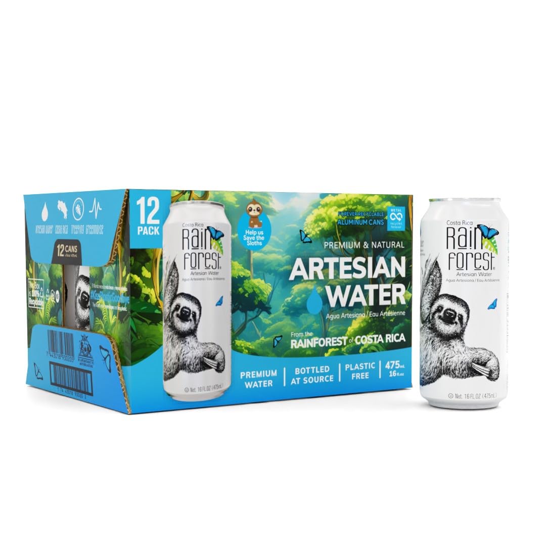 Amazon.com: Rainforest Artesian Still Water | Box of 12 Water Cans ...