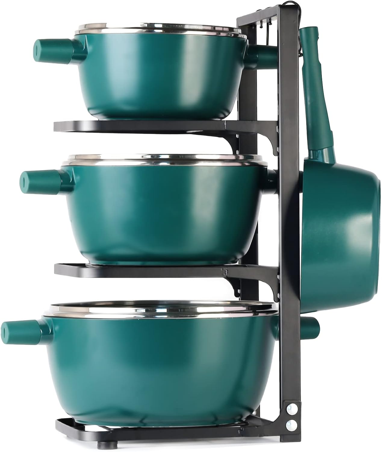 Amazon.com: Sakuchi Pots and Pans Organizer for Cabinet, 3 Tiers Heavy ...